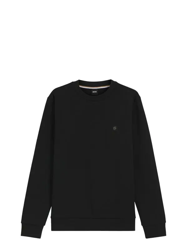 BOSS Cotton-blend Sweatshirt With Monogram - Black
