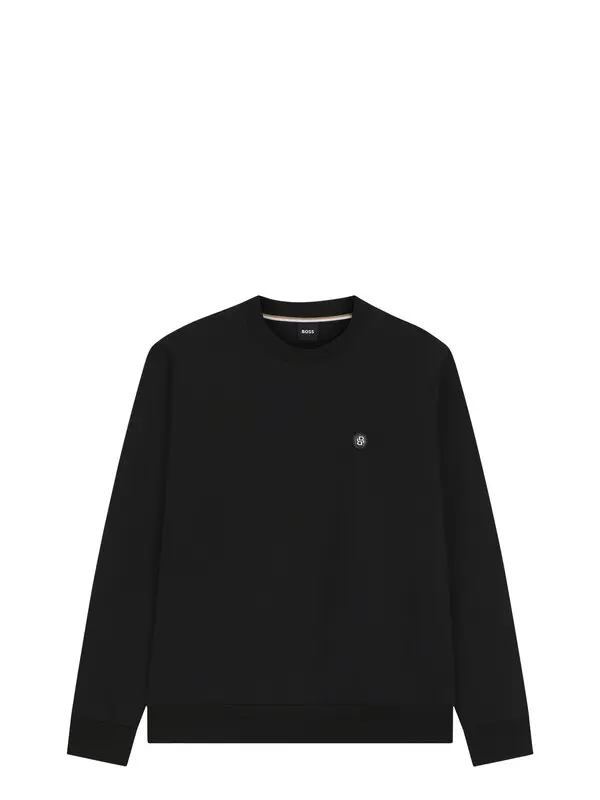 BOSS Cotton-blend Sweatshirt With Monogram - Black