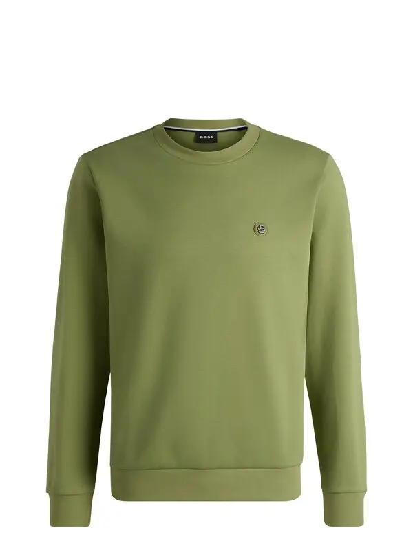 BOSS Cotton-blend Sweatshirt With Monogram - Green