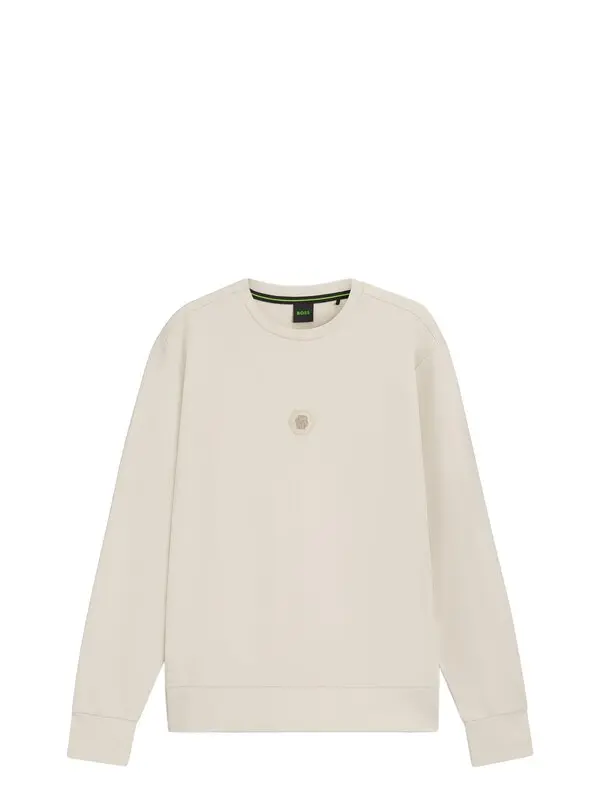 BOSS Cotton-blend Sweatshirt With Monogram - White