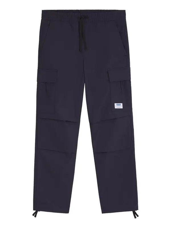 Hugo Relaxed-fit Ripstop Trousers - Dark Blue