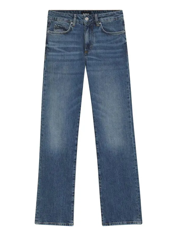 BOSS Slim-fit Straight Leg Denim Jeans - Dark Blue