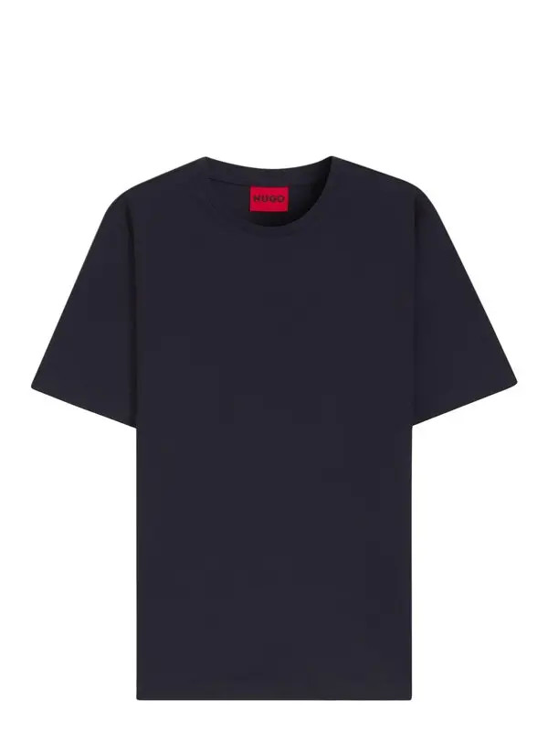 Hugo Slim-fit T-shirt With Mercerised Cotton - Dark Blue