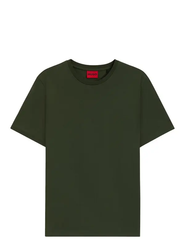 Hugo Slim-fit T-shirt With Mercerised Cotton - Dark Green
