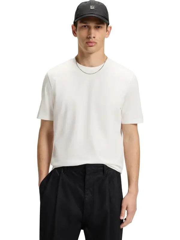 Hugo Slim-fit T-shirt With Mercerised Cotton - White