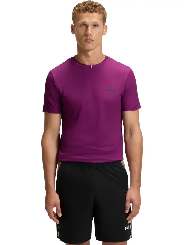 BOSS Odour-control Slim-fit T-shirt In Stretch Piqu - Pink