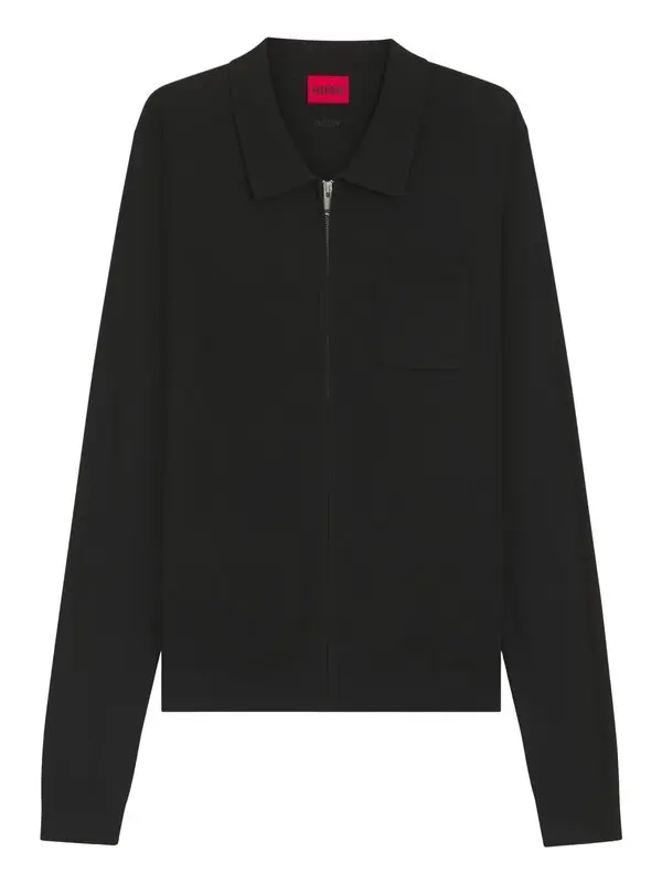 Hugo Regular-fit Knit Jacket - Black