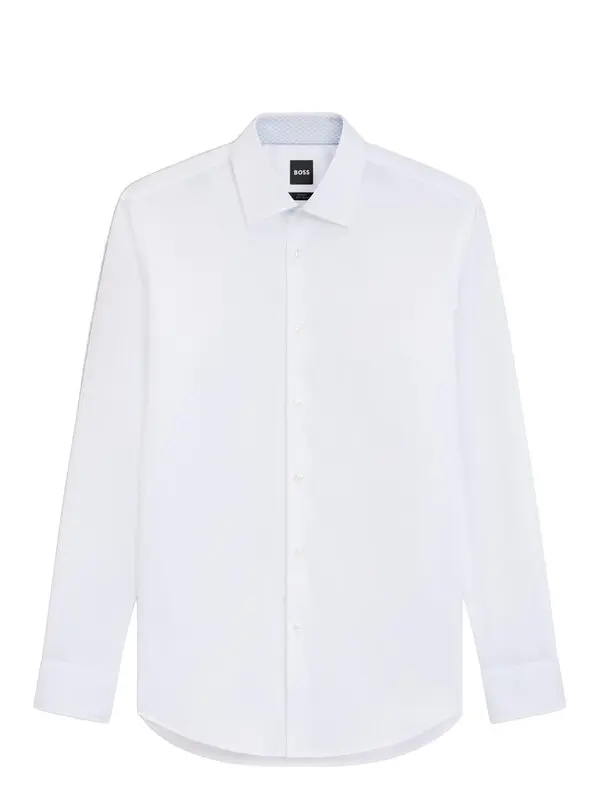 BOSS Slim-fit Shirt In Easy-iron Cotton Poplin - White