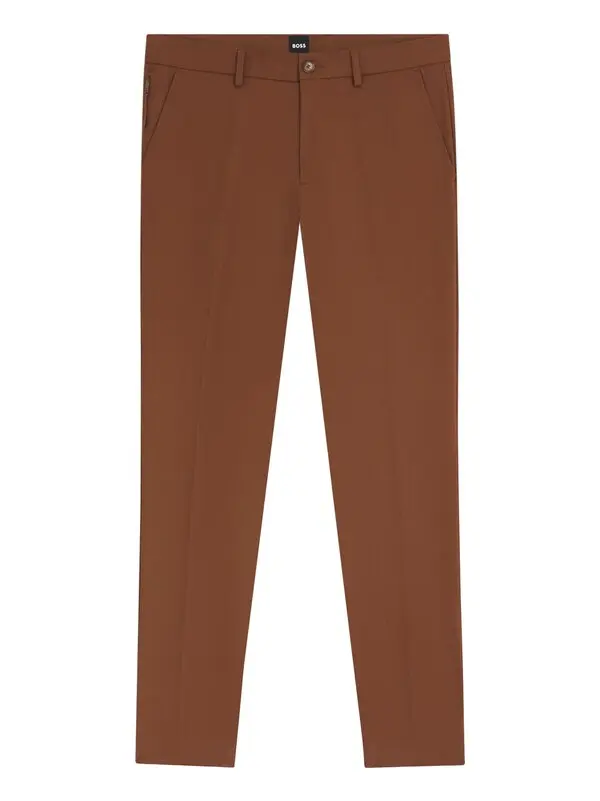 BOSS Slim-fit Stretch-cotton Blend Pants - Brown