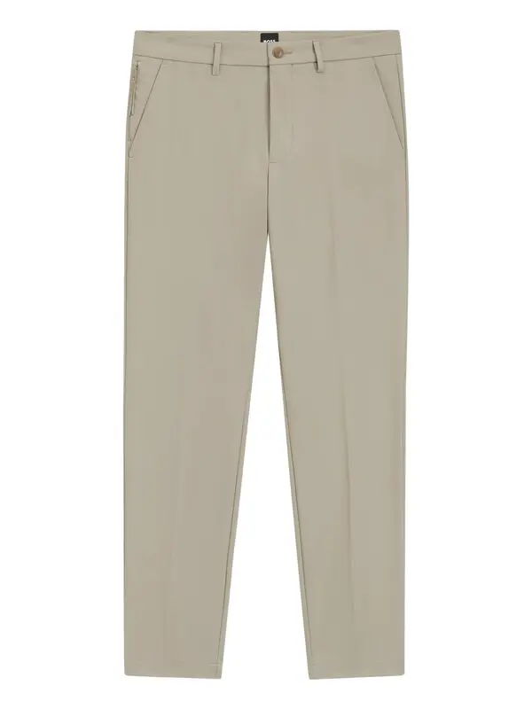 BOSS Slim-fit Cotton-blend Twill Pants - Light Beige