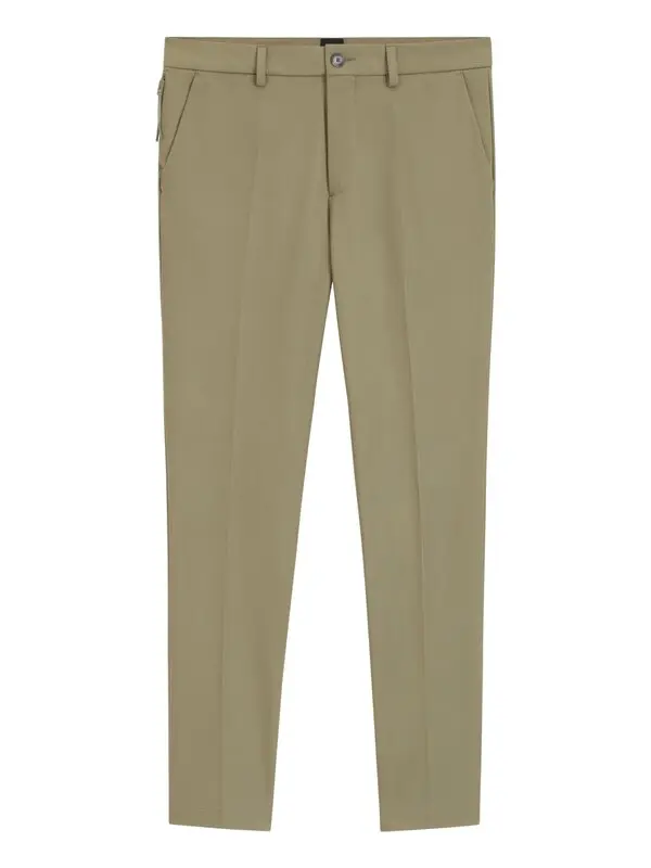 BOSS Slim-fit Cotton-blend Twill Pants - Light Green