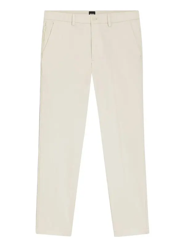 BOSS Slim-fit Stretch-cotton Blend Pants - White