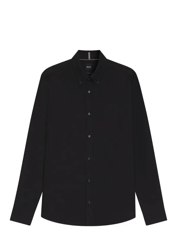 BOSS Slim-fit Shirt In Oxford Cotton - Black