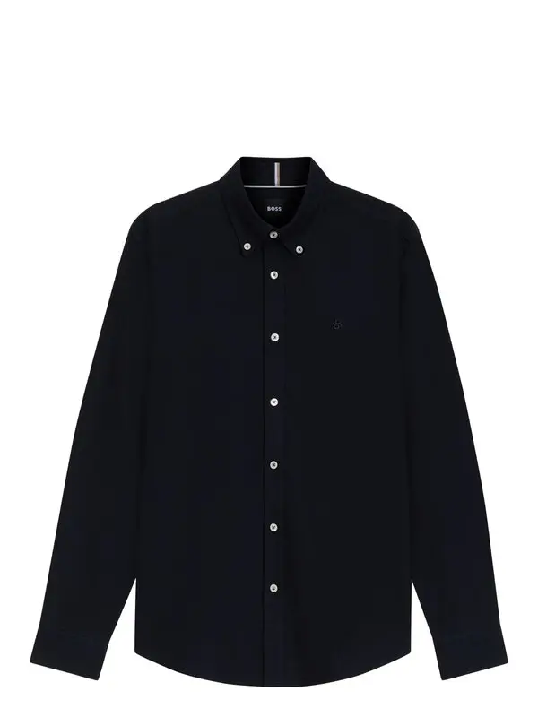 BOSS Slim-fit Shirt In Oxford Cotton - Dark Blue