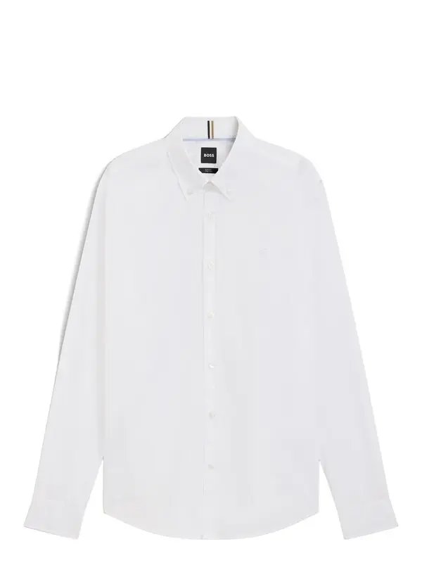 BOSS Slim-fit Shirt With Double B Monogram - White