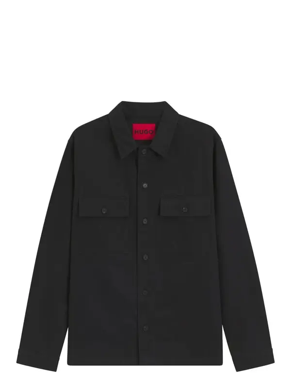 Hugo Oversized-fit Shirt In Cotton Twill - Black