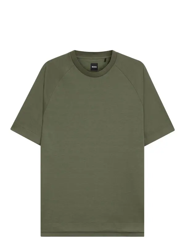 BOSS Regular-fit T-shirt In Mercerised Stretch Fabric - Green