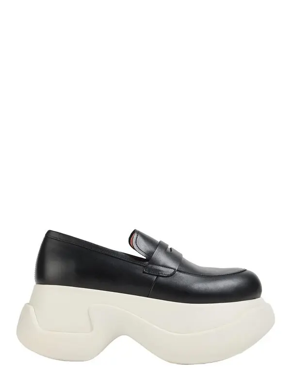 Marni Leather Platform Loafers - Black