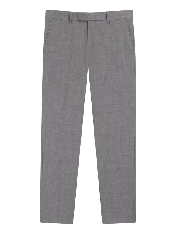 BOSS Slim-fit Trousers In Virgin Wool - Dark Grey