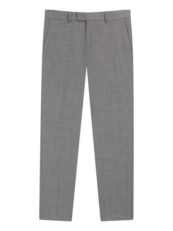 BOSS Slim-fit Trousers In Virgin Wool - Dark Grey