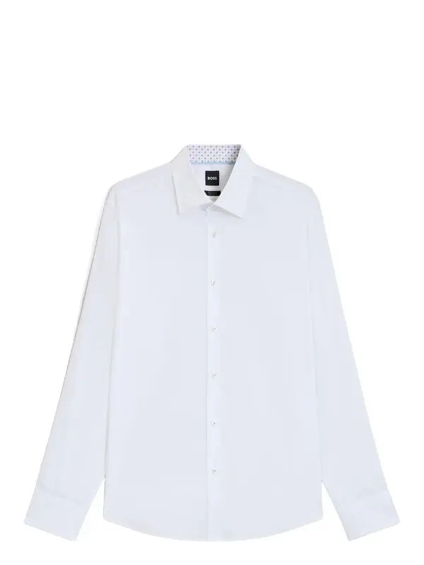 BOSS Easy-iron Regular-fit Shirt In Cotton Poplin - White