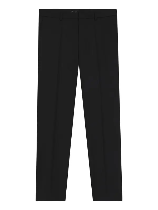 BOSS Regular-fit Trousers In Virgin-wool Serge - Black