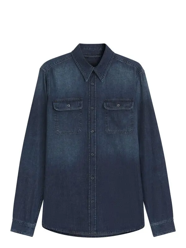 BOSS Beckham X Shirt In Denim - Blue