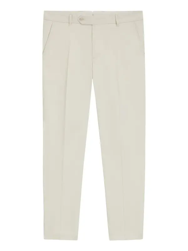 BOSS Tapered-fit Trousers In Stretch Fabric - White