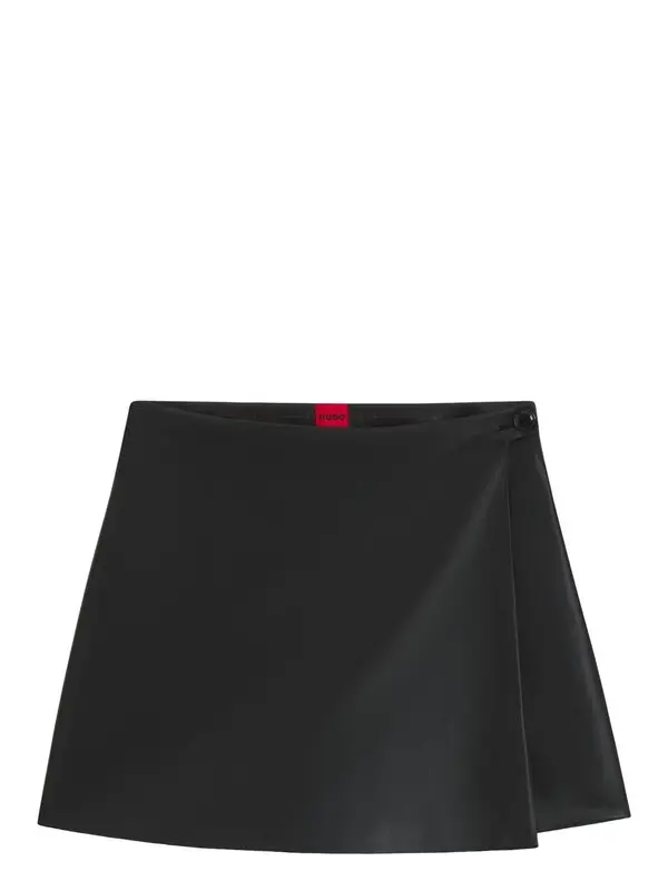 Hugo Faux-leather Mini Skort - Black