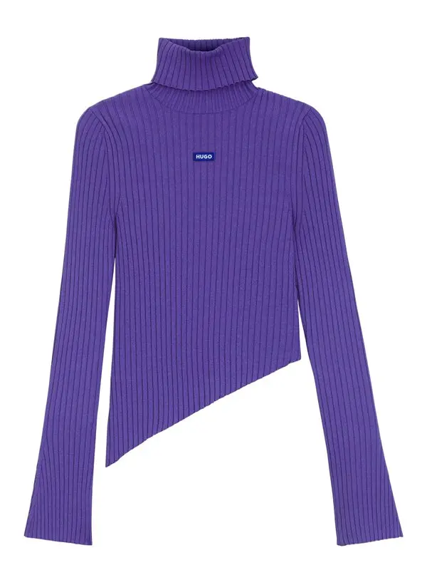 Hugo Logo-badge Sweater - Purple