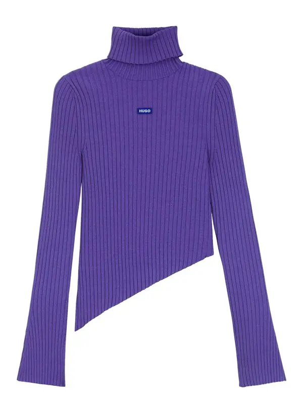 Hugo Logo-badge Sweater - Purple