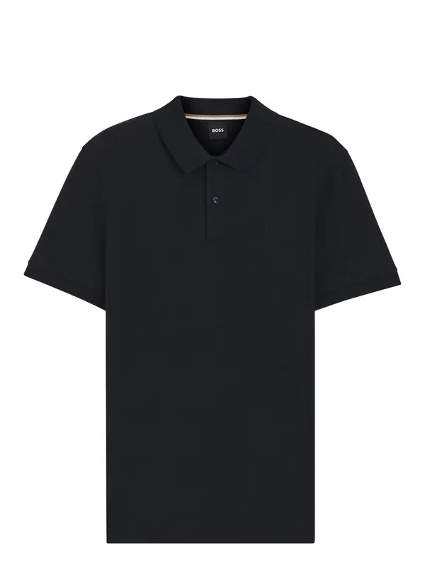BOSS Pallas Logo-detail Polo Shirt In Cotton Piqu - Dark Blue