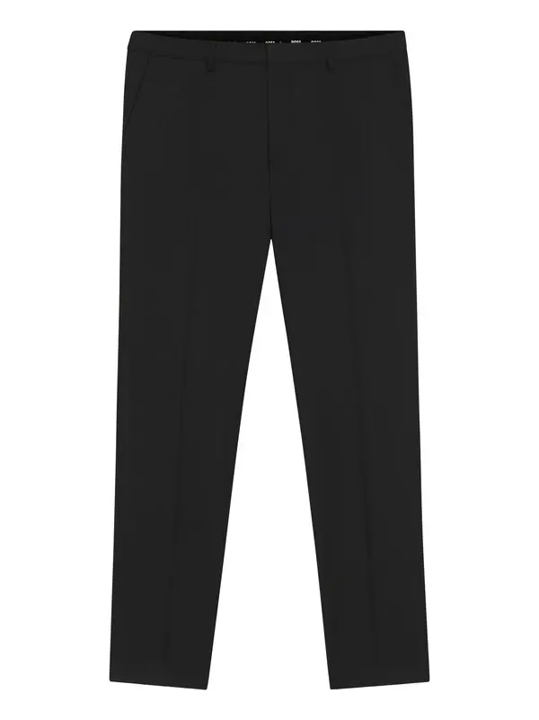 BOSS Extra-slim-fit Trousers In Virgin-wool Serge - Black