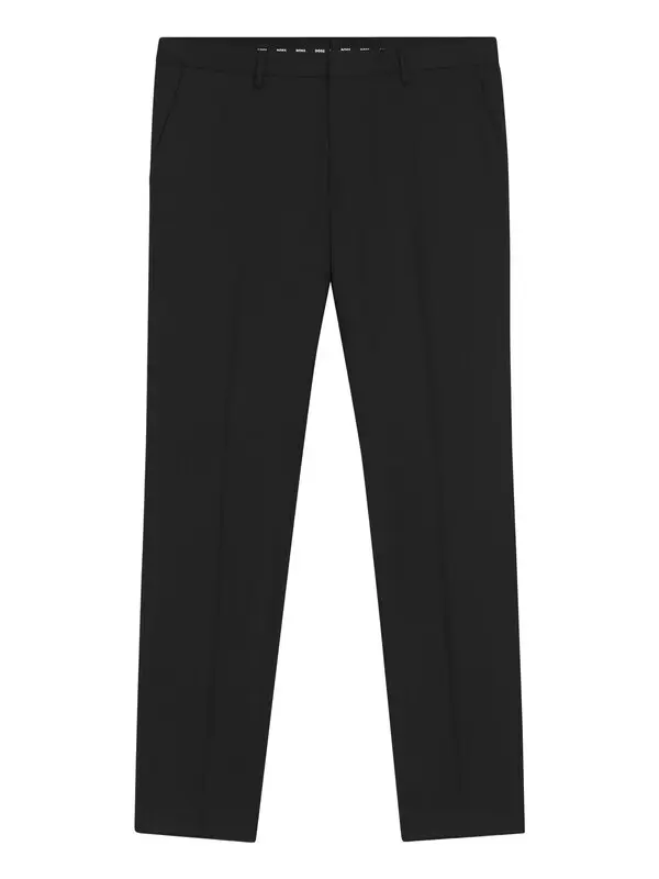 BOSS Extra-slim-fit Trousers In Virgin-wool Serge - Black
