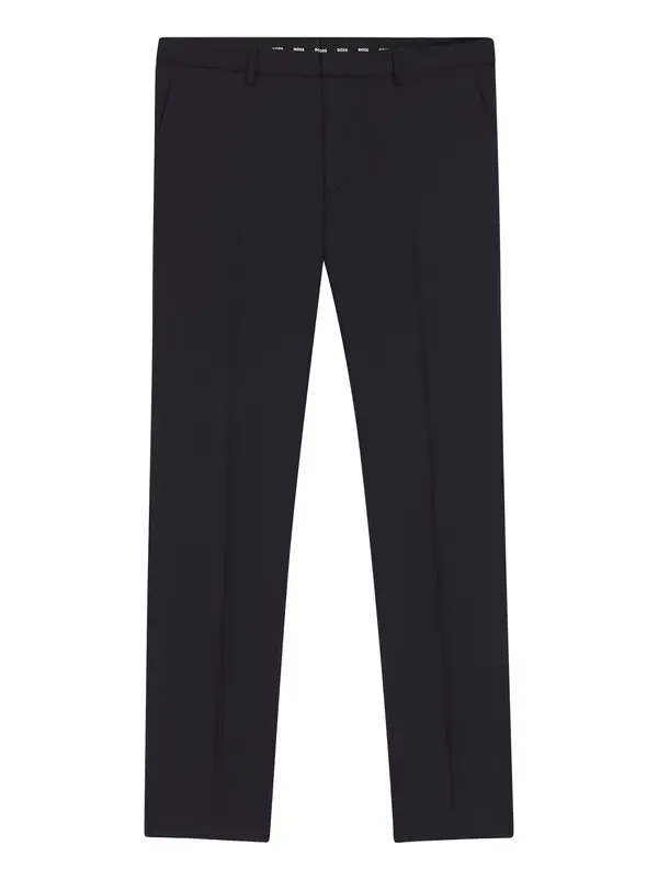 BOSS Extra-slim-fit Trousers In Virgin-wool Serge - Dark Blue