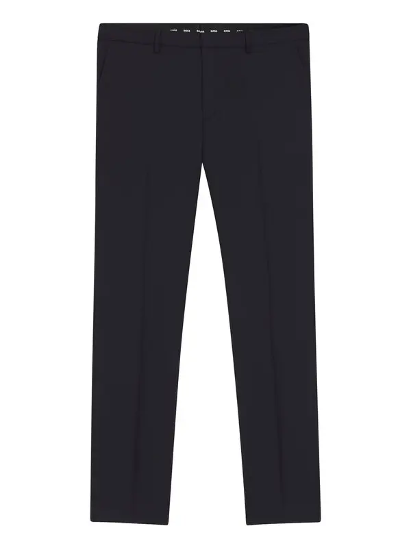 BOSS Extra-slim-fit Trousers In Virgin-wool Serge - Dark Blue