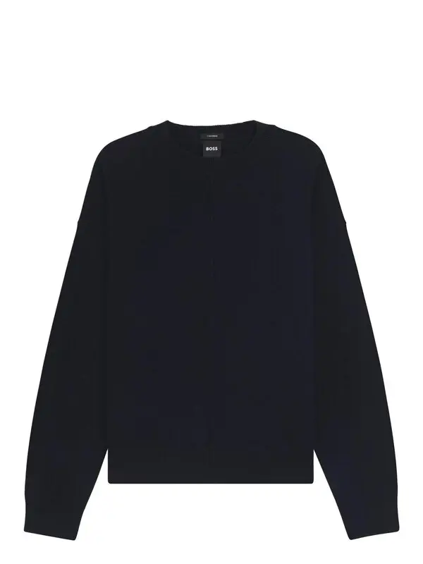 BOSS Cashmere Knitted Sweater - Dark Blue