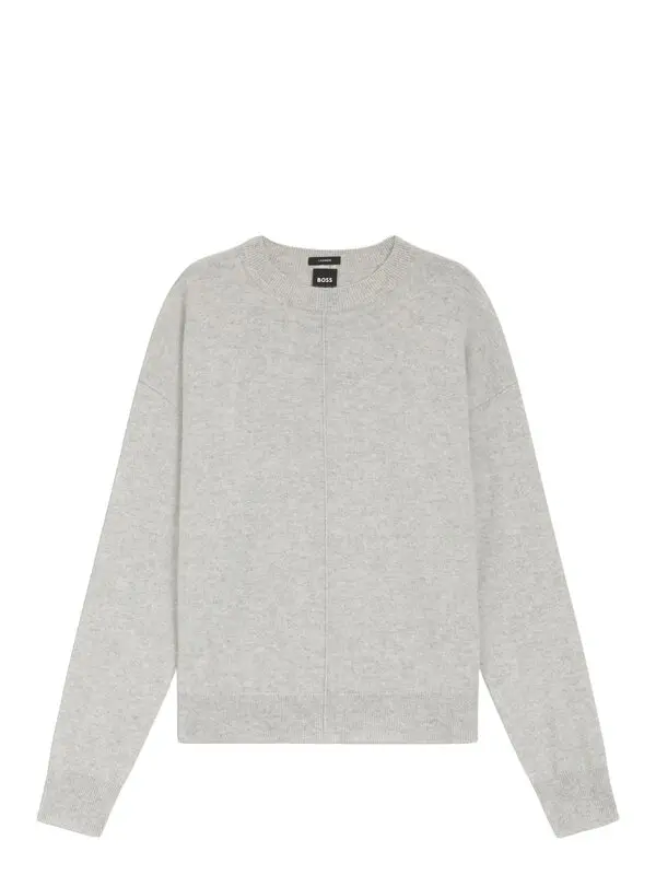 BOSS Cashmere Knitted Sweater - Light Grey