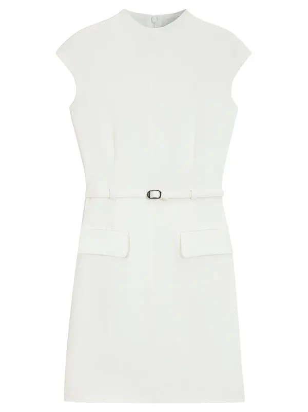 Hugo Belted Shift Dress - White