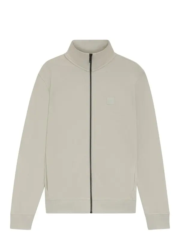 BOSS Cotton-jersey Jacket With Logo - Light Beige