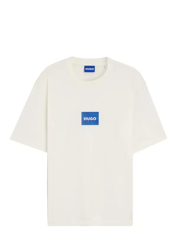 Hugo Logo-print T-shirt In Cotton Jersey - White