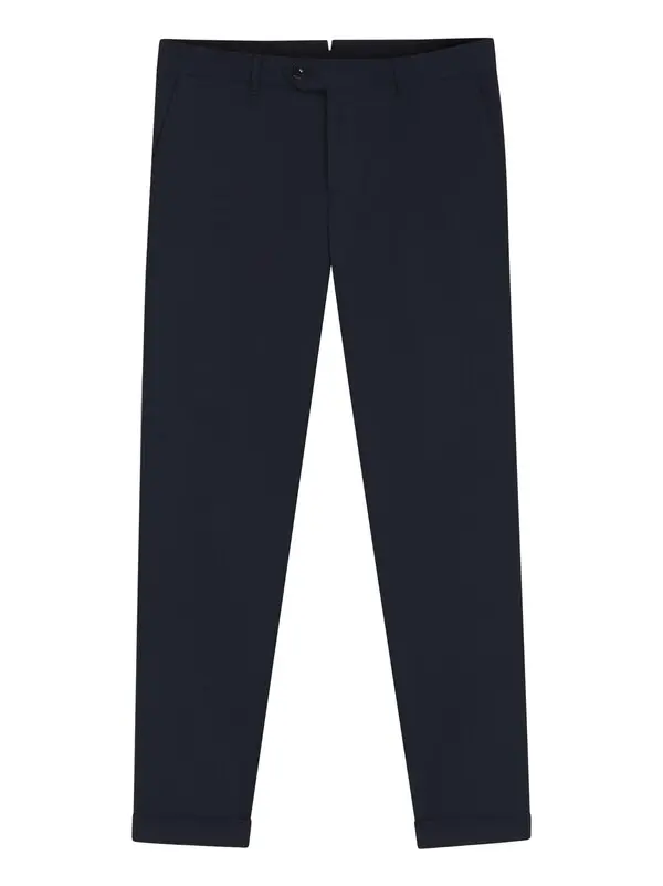 BOSS Slim-fit Stretch Cotton Trousers - Dark Blue