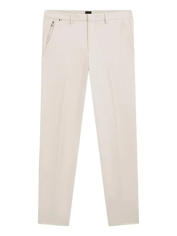 BOSS Slim-fit Stretch Cotton Trousers - White