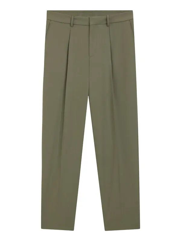 BOSS Relaxed-fit Trousers In Stretch Fabric - Green