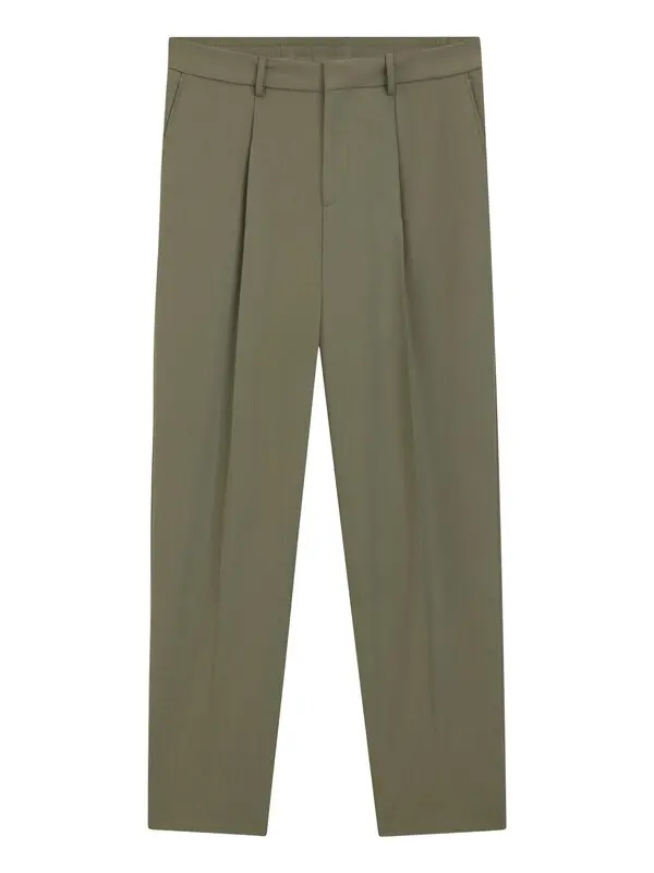 BOSS Relaxed-fit Trousers In Stretch Fabric - Green