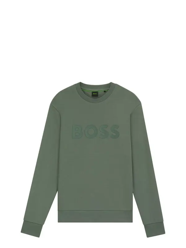 BOSS Stretch Cotton Sweatshirt - Light Green