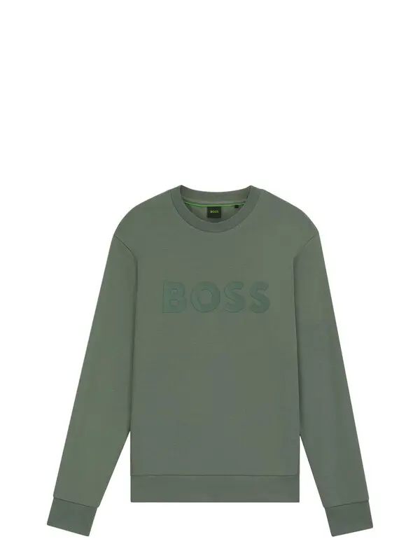 BOSS Stretch Cotton Sweatshirt - Light Green