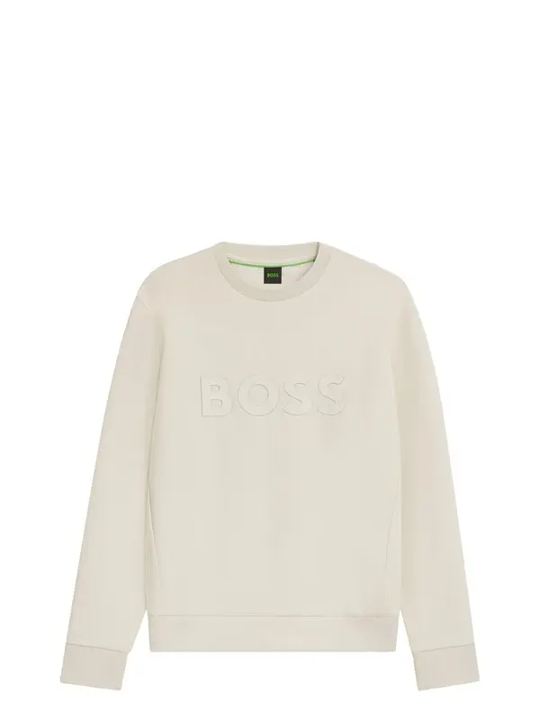 BOSS Stretch Cotton Sweatshirt - White
