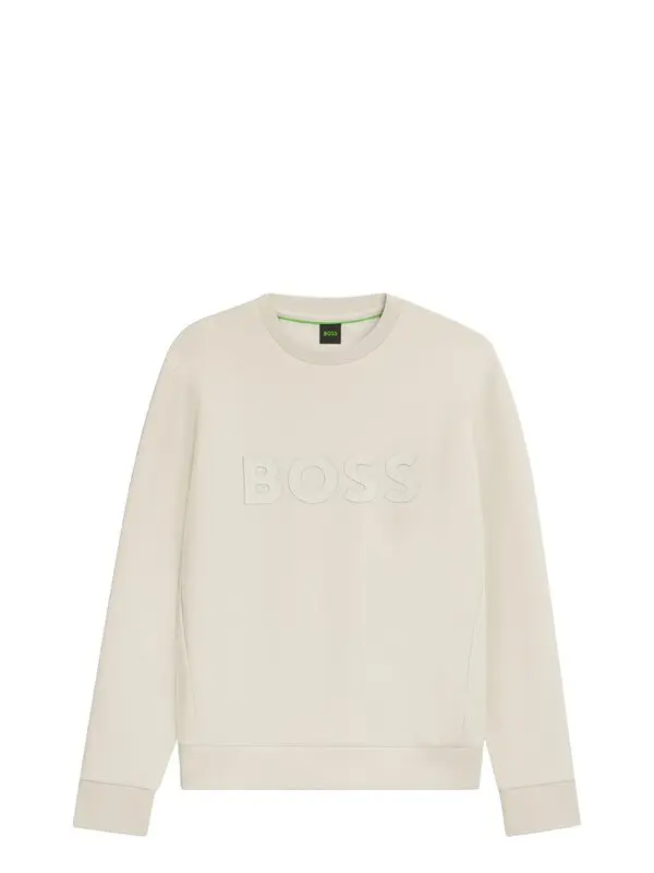 BOSS Stretch Cotton Sweatshirt - White