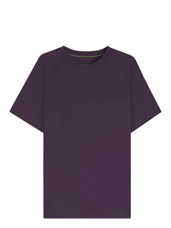 BOSS Active Slim-fit T-shirt With Decorative Reflective Details - Purple